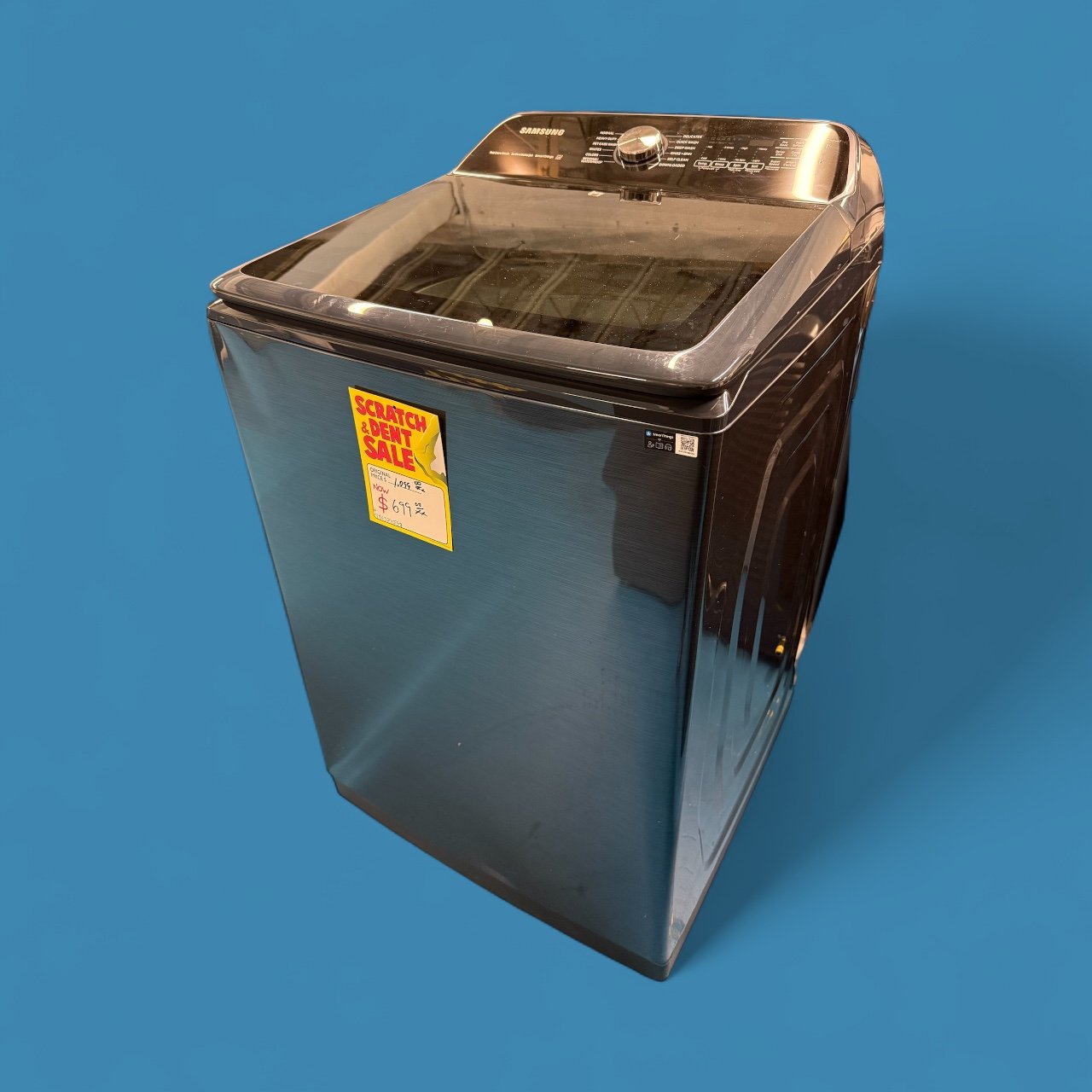 5.4 cu. ft. Smart Top Load Washer in Brushed Navy Blue with Impeller ...